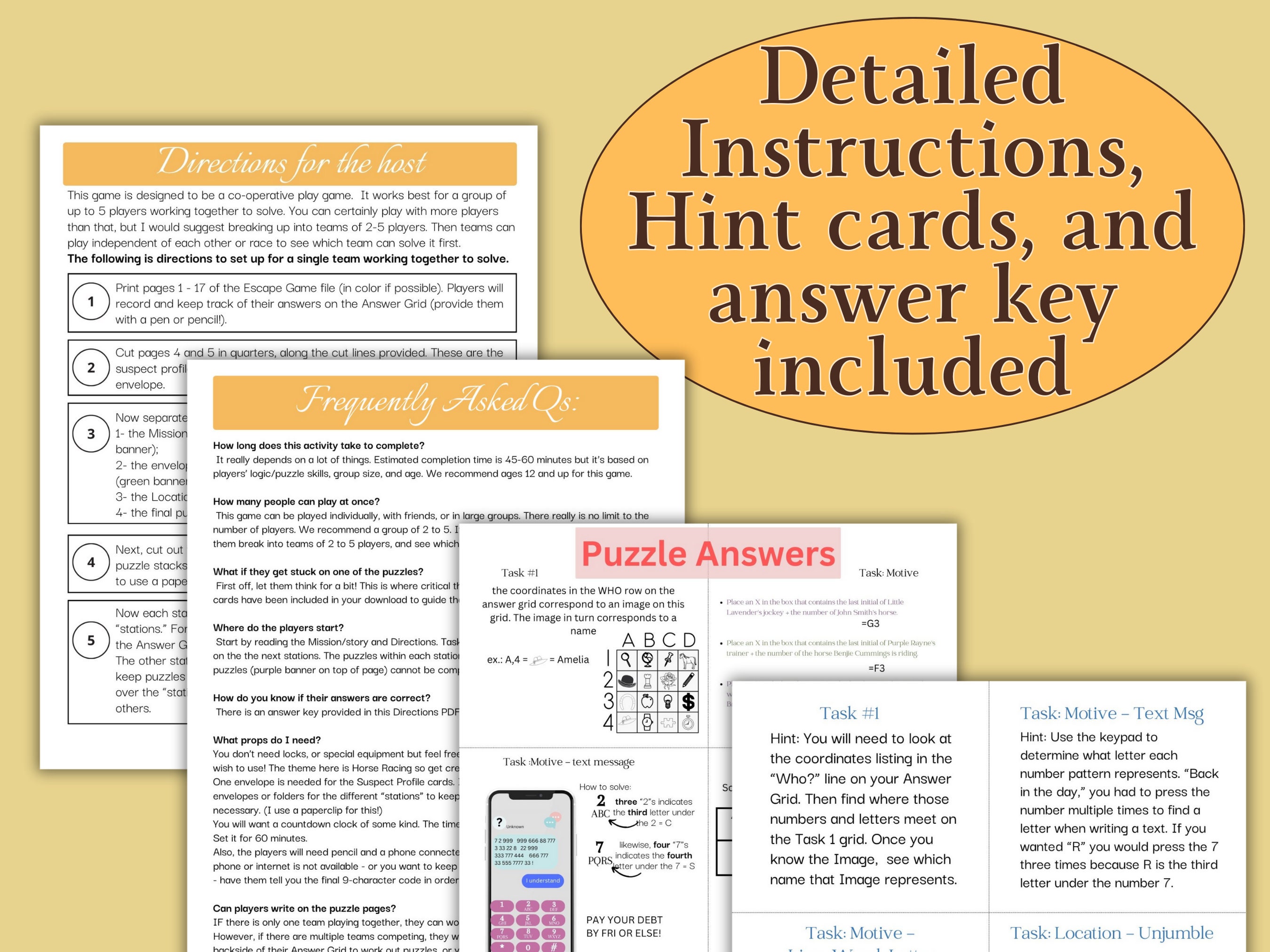 Horse Race Derby Theme Escape Game, Missing Trophy Escape Room Game ...