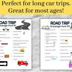 Road Trip Scavenger Hunt, Printable Road Trip Games, Road Trip Bingo ...
