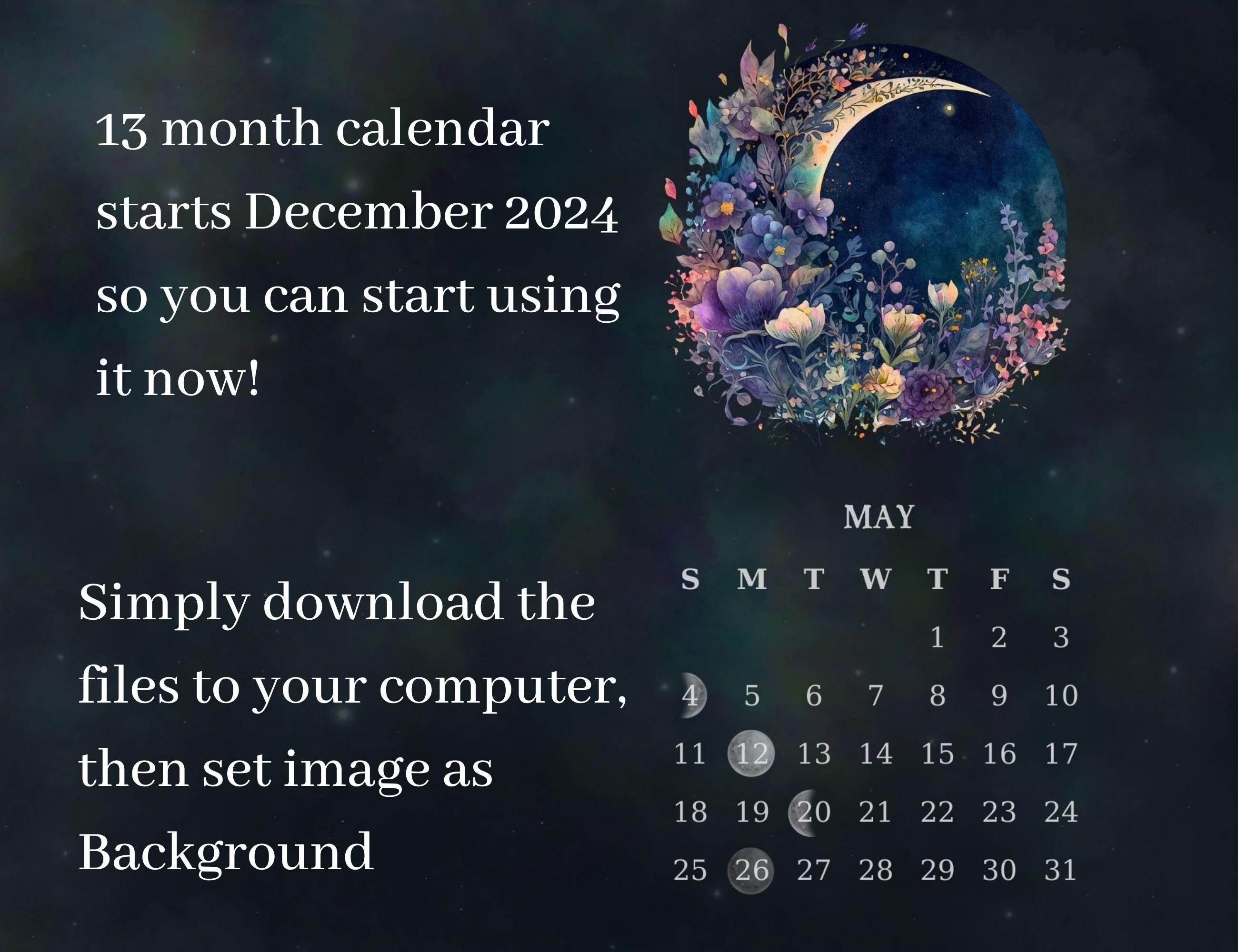 Lunar Calendar Desktop Wallpaper, Moon Phase Calendar 2025 Computer ...