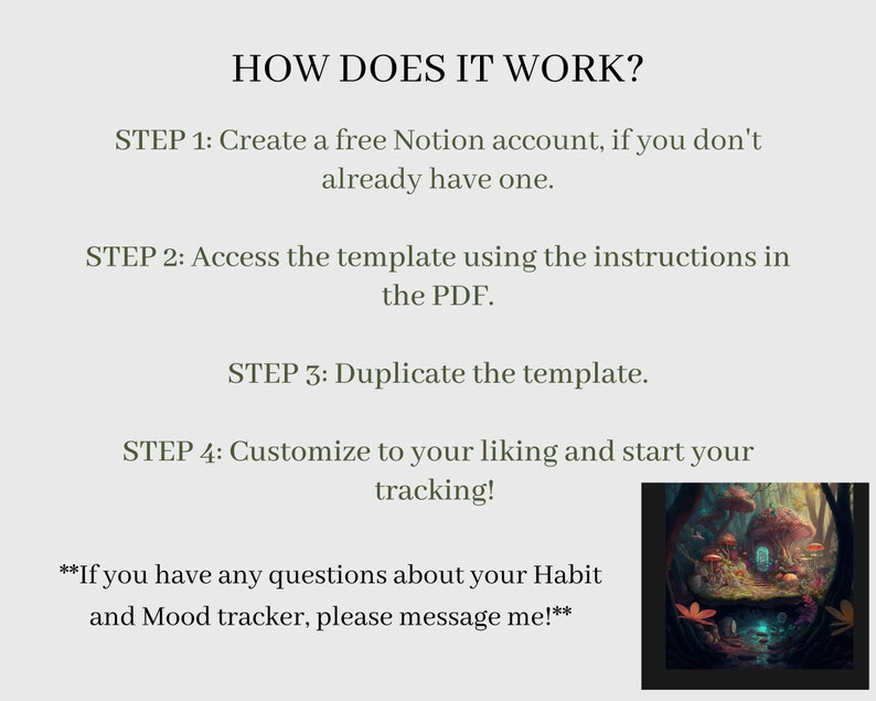Notion Template for Habit Tracker & Mood Journal Dark Mode Aesthetic ...