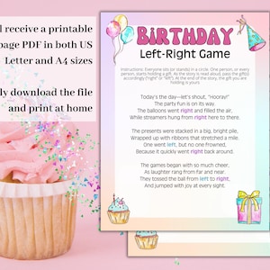 Left Right Birthday Game, Printable Pass the Present Game for Your ...