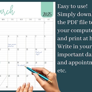 School Year Calendar for Academic Year 2024-2025, Printable Fridge ...