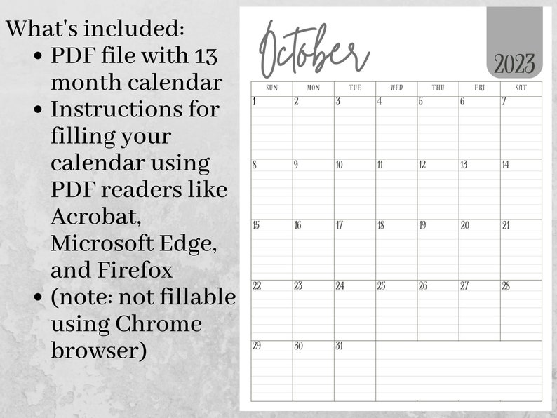 School Year Calendar for Academic Year 2023-2024 Printable - Etsy