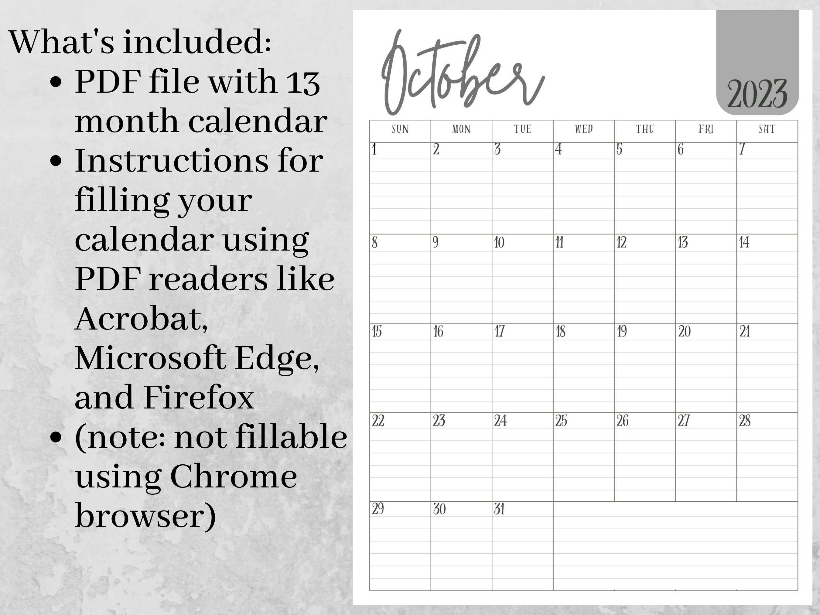 School Year Calendar for Academic Year 2023-2024 Printable - Etsy