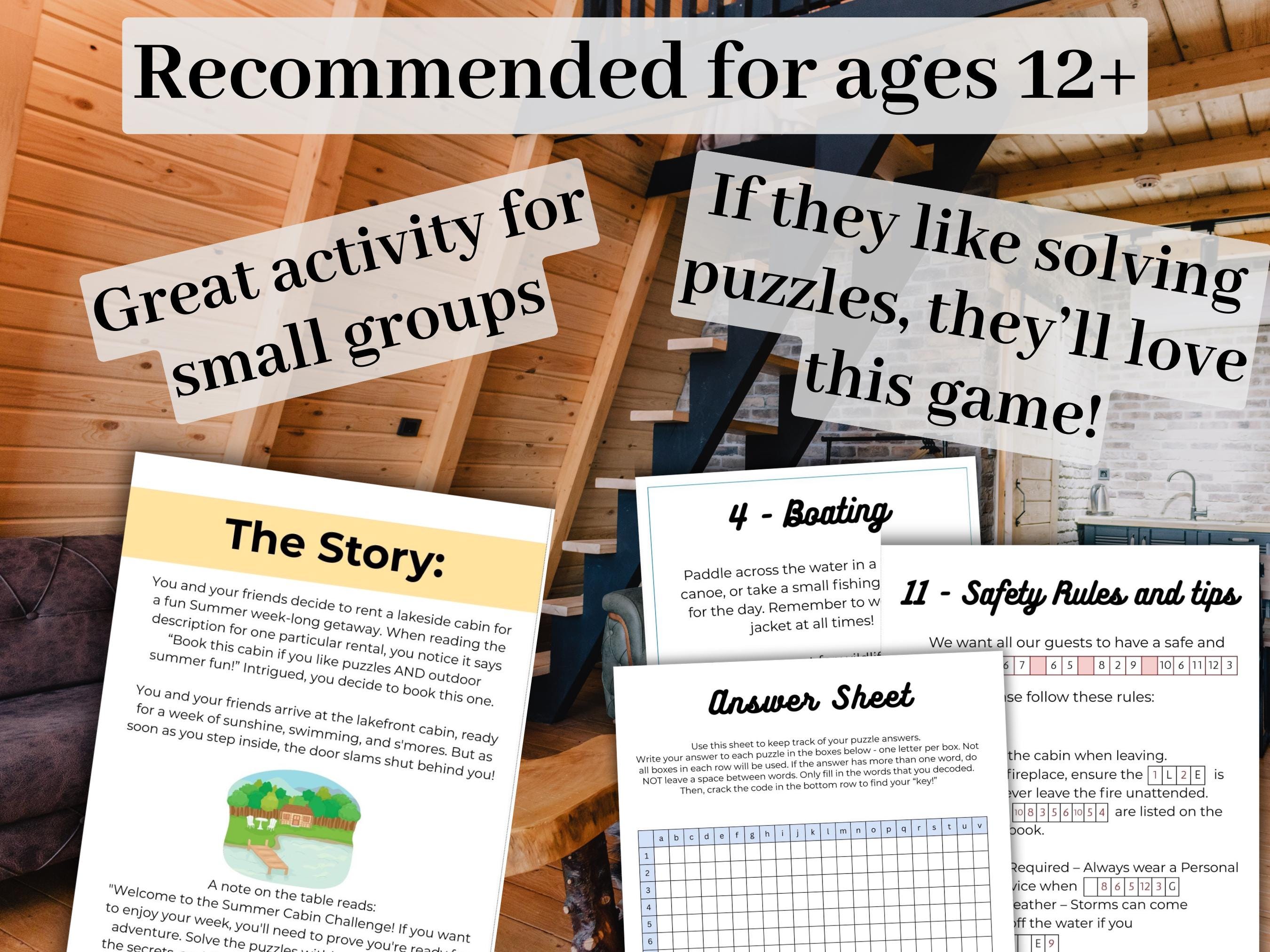 Summer Escape Room for Teens, Printable Escape Room Kit, Escape Game ...