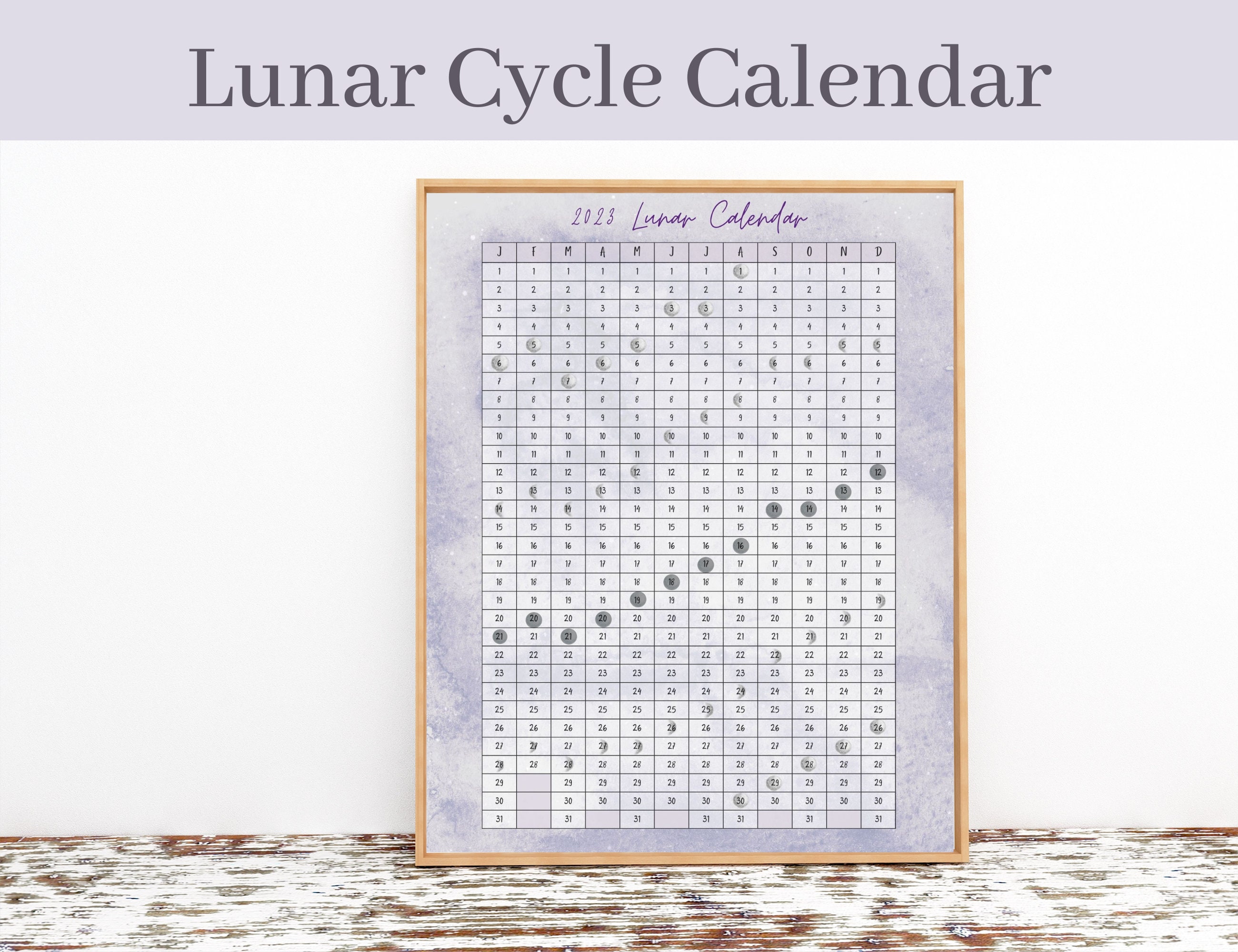 Period Tracker Printable Lunar Calendar 2024, Mood and Moon Tracker ...