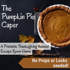 Thanksgiving Escape Room, Thanksgiving Game Printable Escape Room for ...