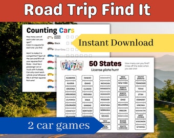 Road Trip Scavenger Hunt Car Game - Etsy Canada