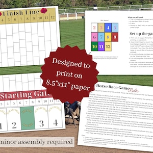 Horse Race Game Printable, Horse Racing Party Game, Horse Race Betting ...