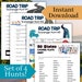 Road Trip Scavenger Hunt, Printable Road Trip Games, Road Trip Bingo ...