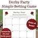Derby Party Games Kit, Printable Derby Betting Games, 4 Different ...