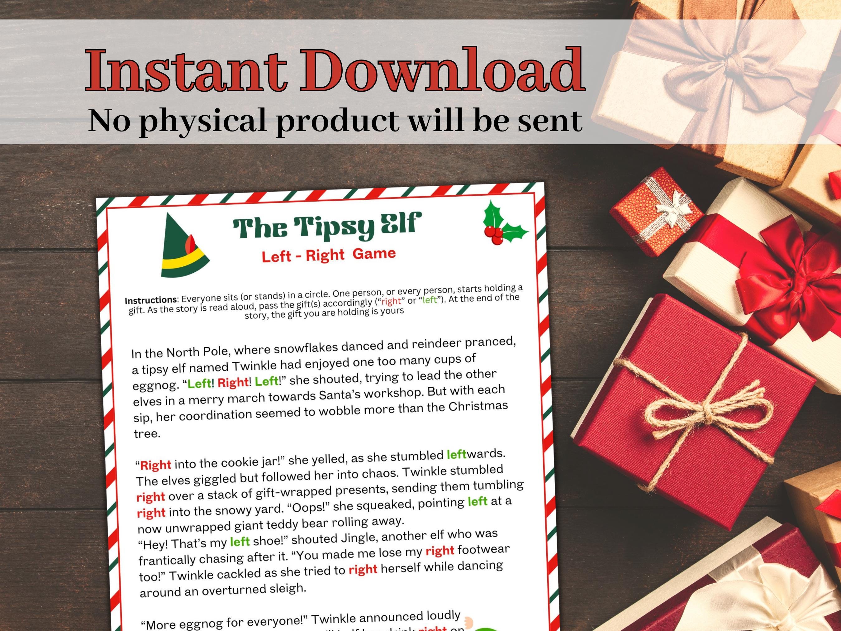 Christmas Left Right Game, Holiday Party Gift Swap Game, Pass the Gift ...