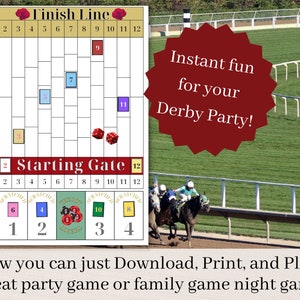Horse Race Game Printable, Horse Racing Party Game, Horse Race Betting ...