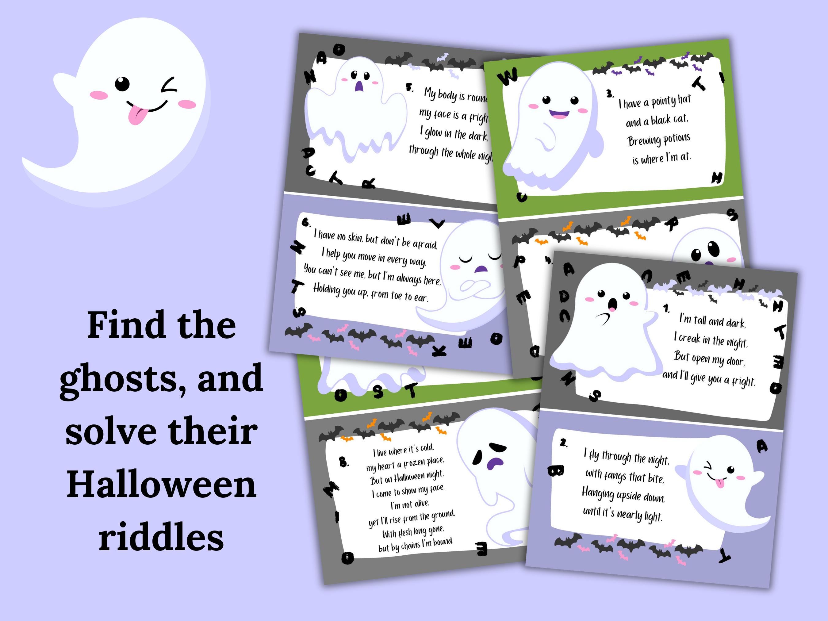 Scavenger Hunt Game for Kids, Printable Ghost Hunt Game, Play Indoors ...