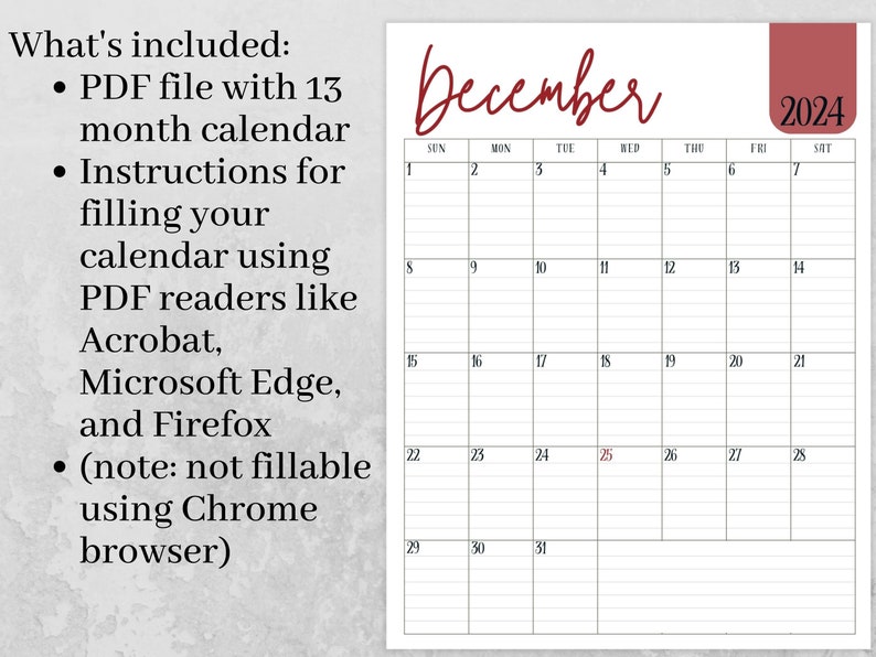 School Year Calendar for Academic Year 2024-2025, Printable Fridge ...