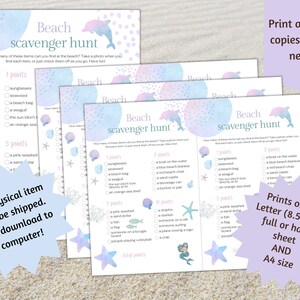 Beach Scavenger Hunt for Teens Tweens and Kids, Photo Scavenger Hunt ...