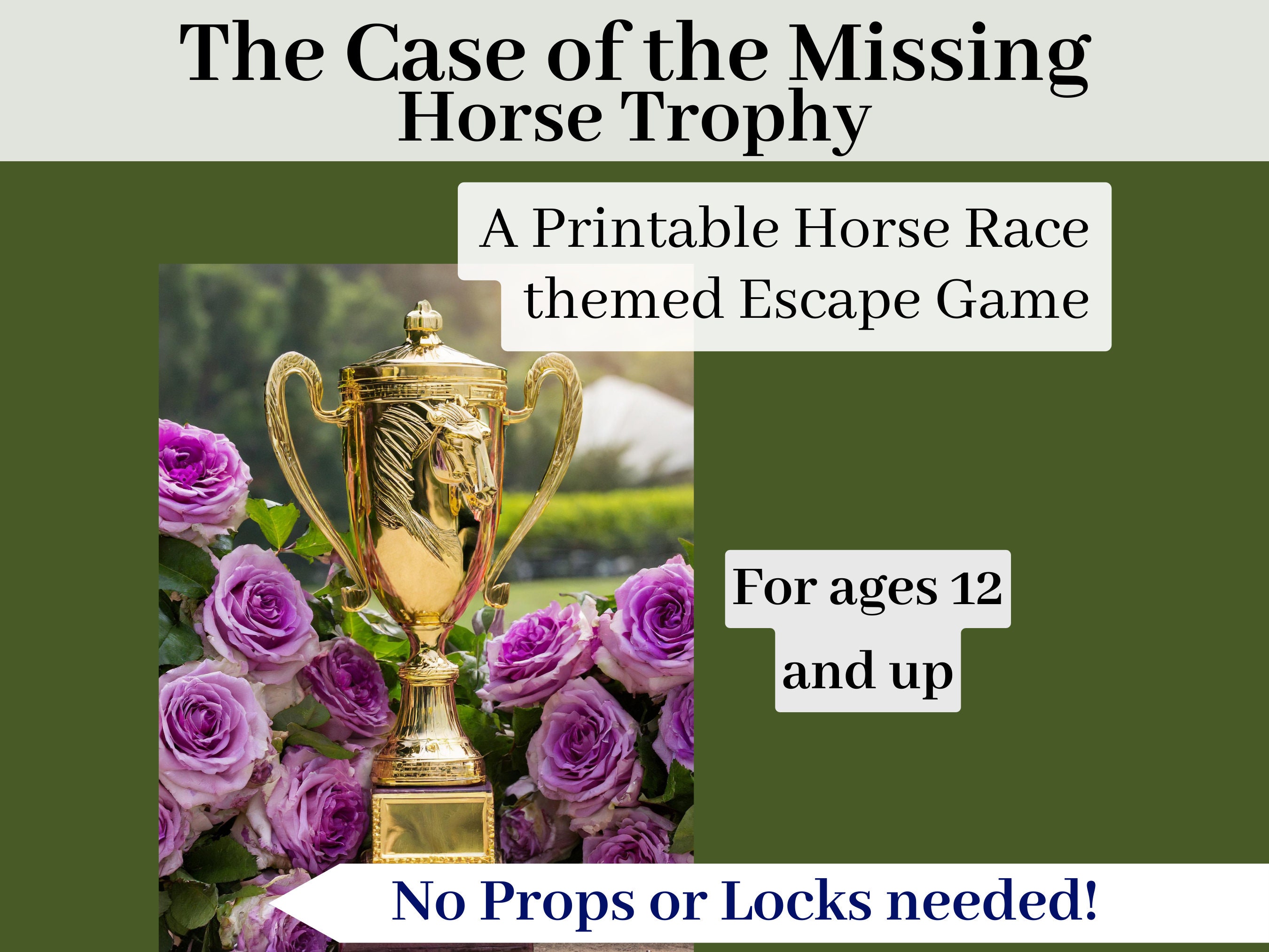 Horse Race Derby Theme Escape Game, Missing Trophy Escape Room Game ...