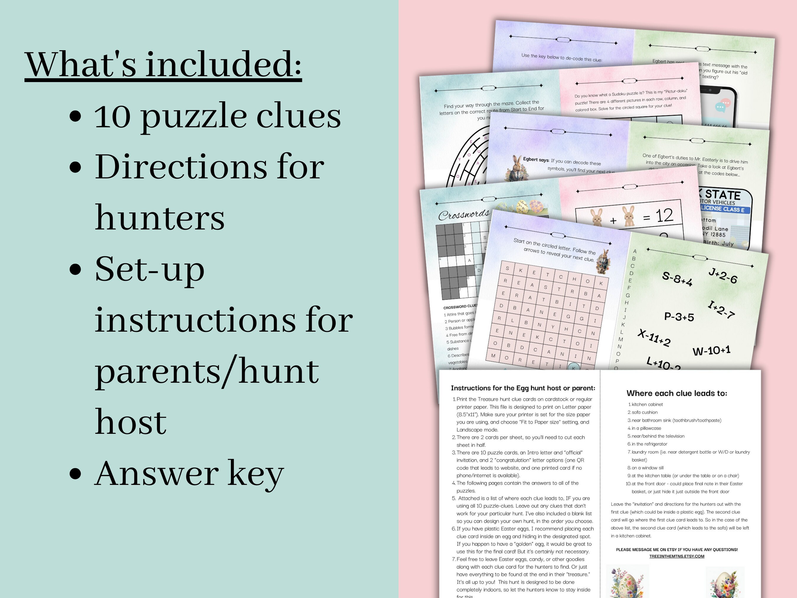Easter Egg Scavenger Hunt for Teens, Easter Treasure Hunt for Older ...
