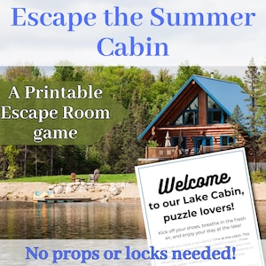 Summer Escape Room for Teens, Printable Escape Room Kit, Escape Game ...