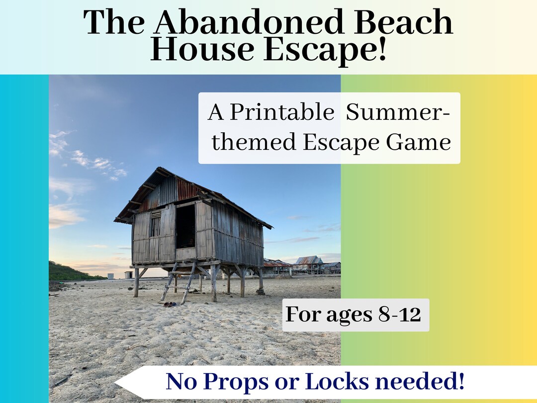 Summer Escape Room, Printable Escape Room Game for Kids, Summer Trivia ...