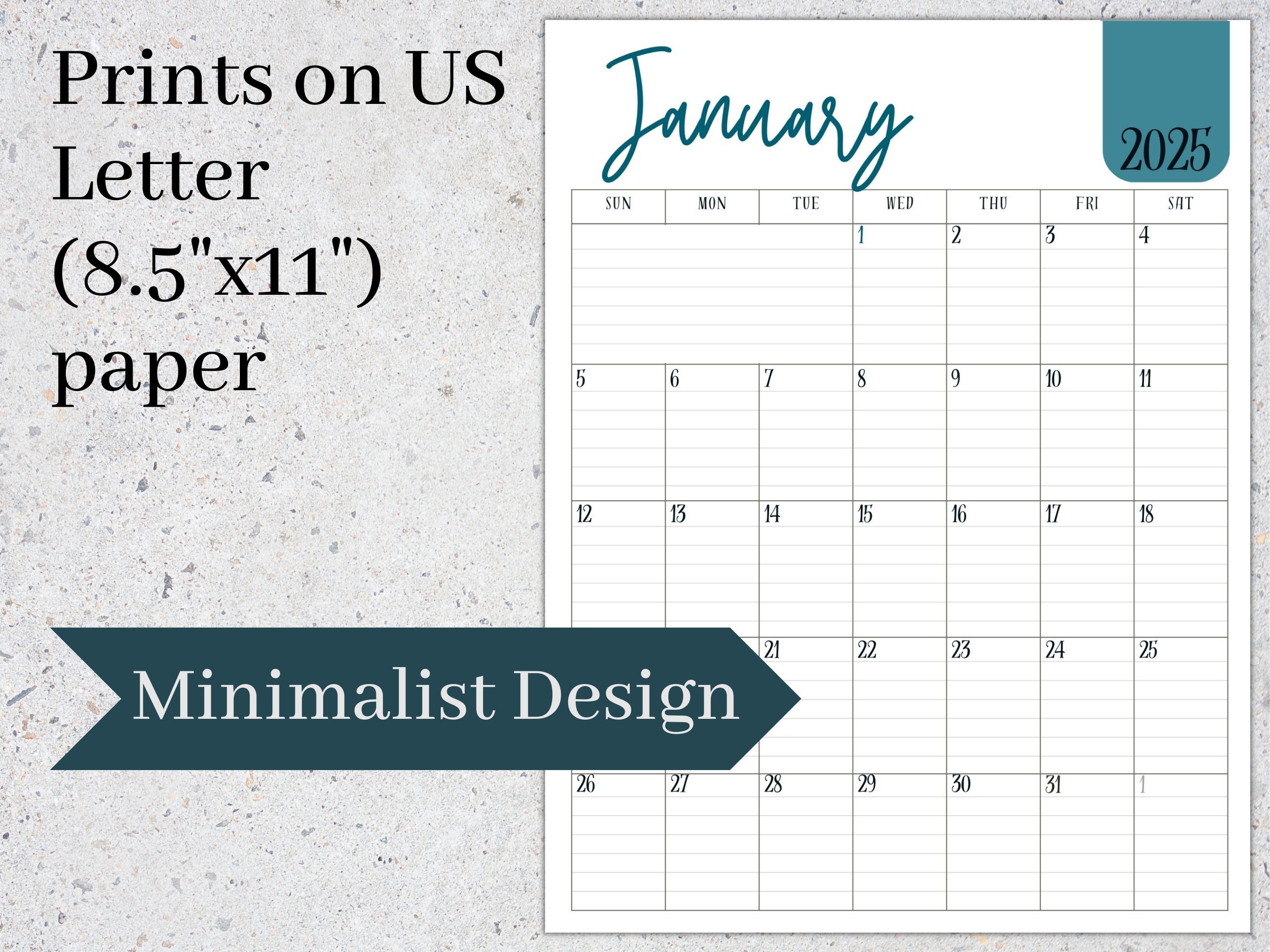 School Year Calendar for Academic Year 2024-2025, Printable Fridge ...