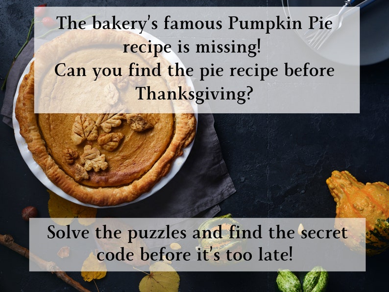 Thanksgiving Escape Room, Thanksgiving Game Printable Escape Room for ...