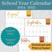 School Year Calendar for Academic Year 2024-2025, Printable Fridge ...