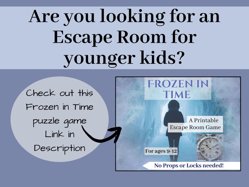 Winter Escape Room for Teens Tweens, Printable Escape Room Kit, Escape ...