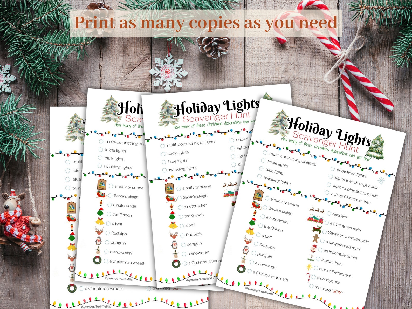 Christmas Scavenger Hunt Printable, Christmas Light Scavenger Hunt for ...