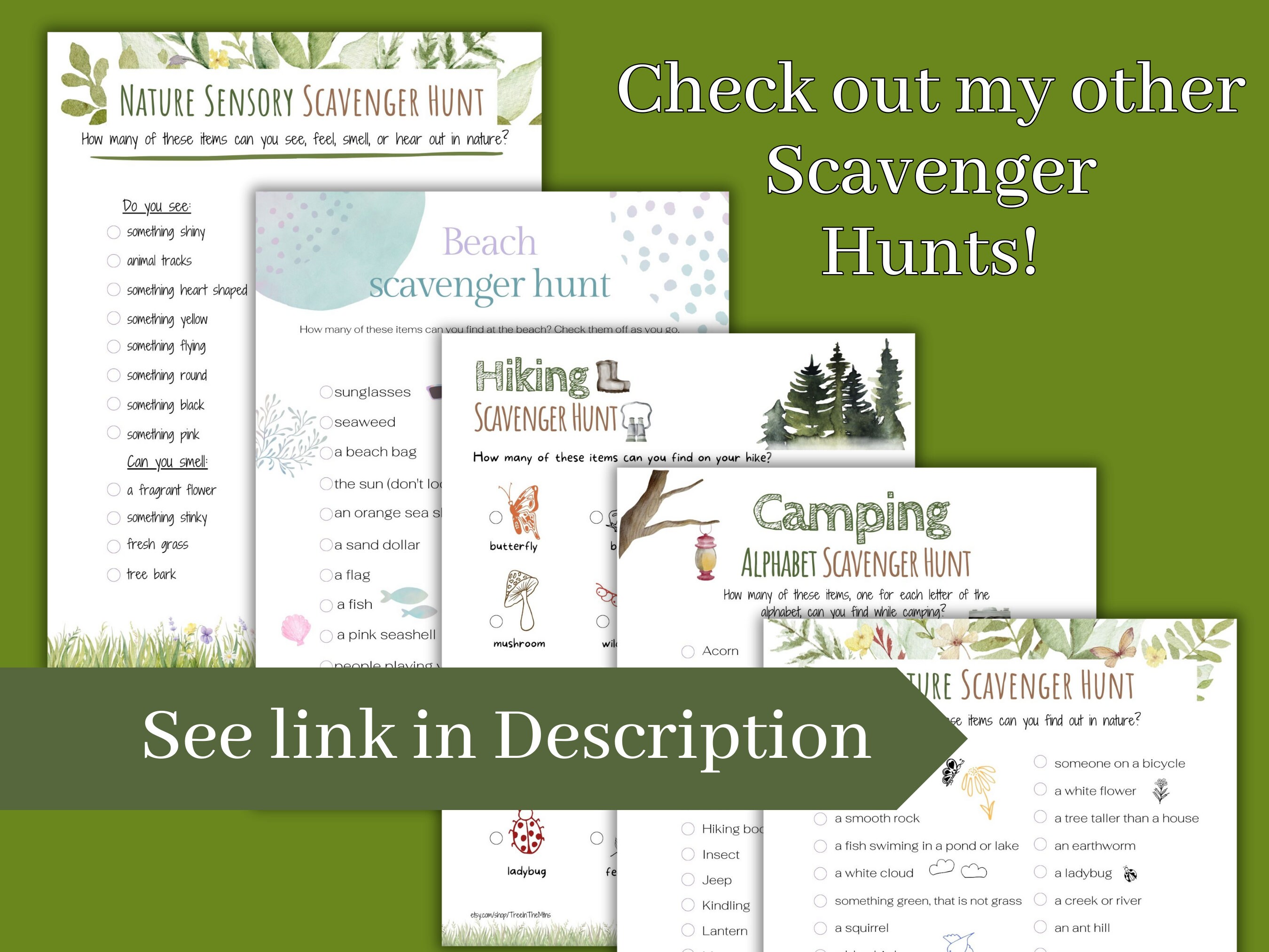 Earth Day Scavenger Hunt, Printable Outdoor Scavenger Hunt for Kids ...