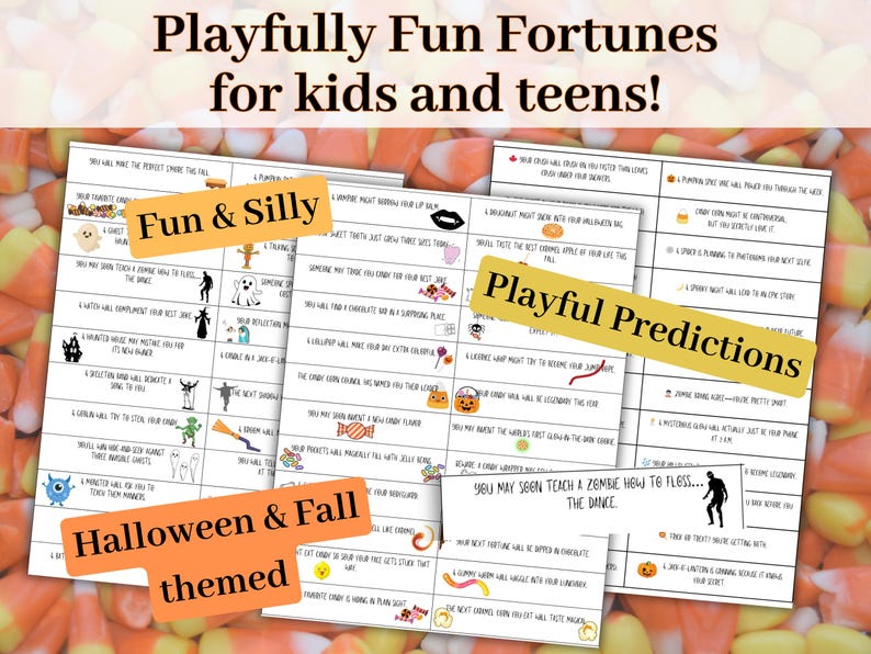 Halloween Fortune Cookie Messages, 120 Printable Funny Fortunes for ...