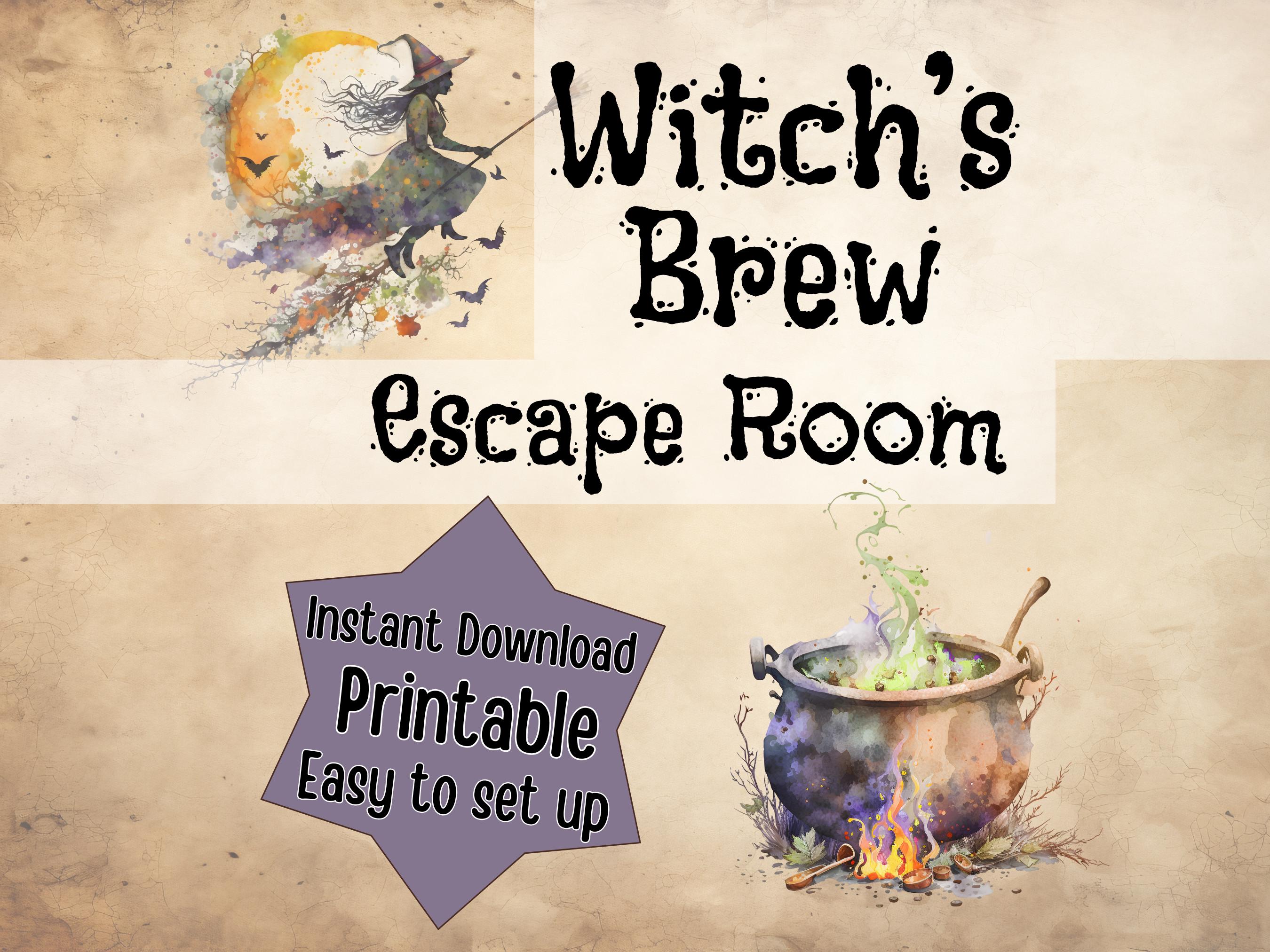 Witch's Brew Escape Room, Scavenger Hunt Escape Room, Halloween Game ...