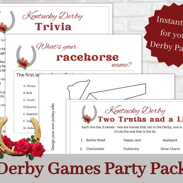 Derby Games - Etsy
