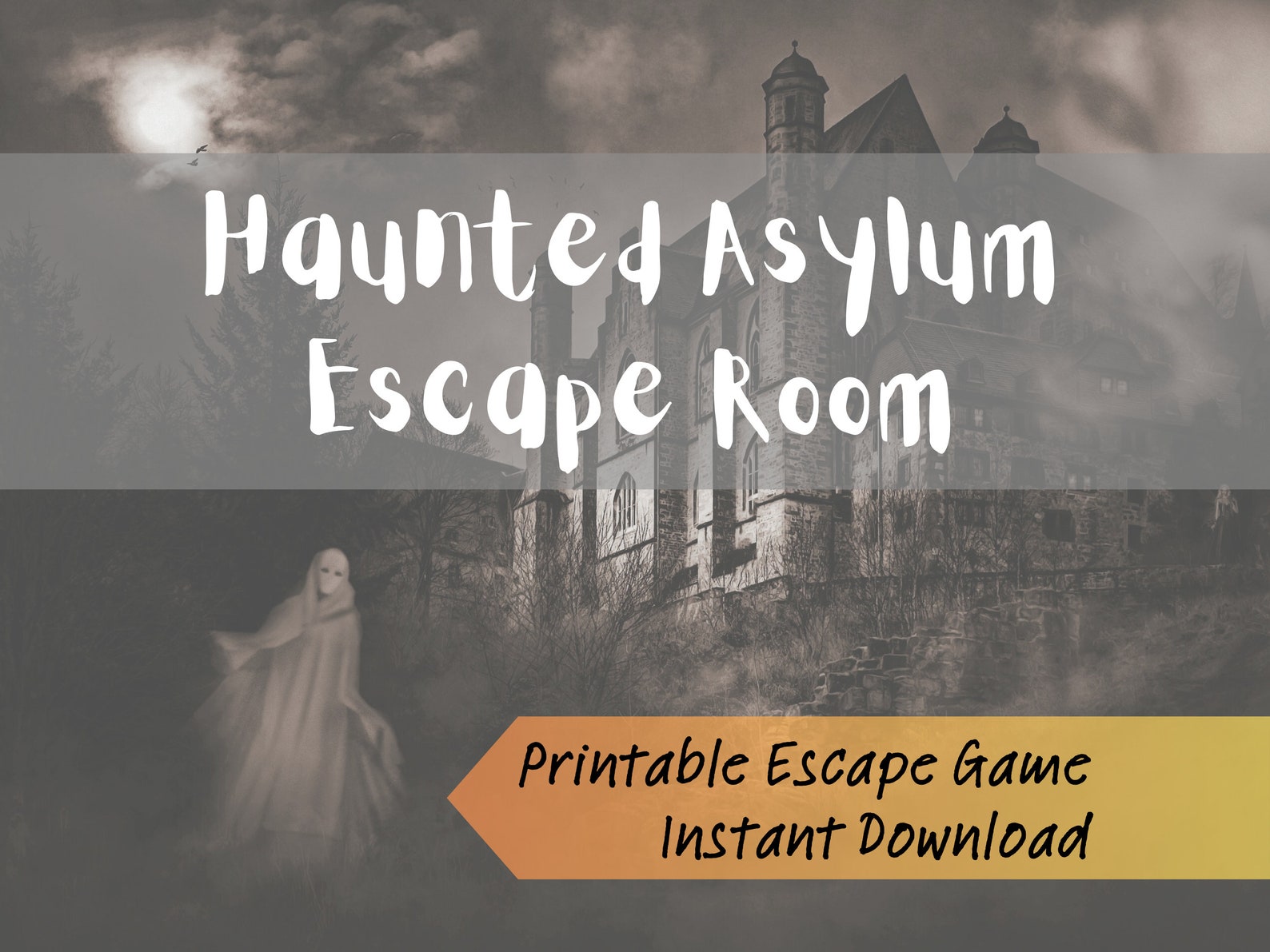 Haunted Asylum Escape Room Printable Escape Game for Kids Tweens Teens ...