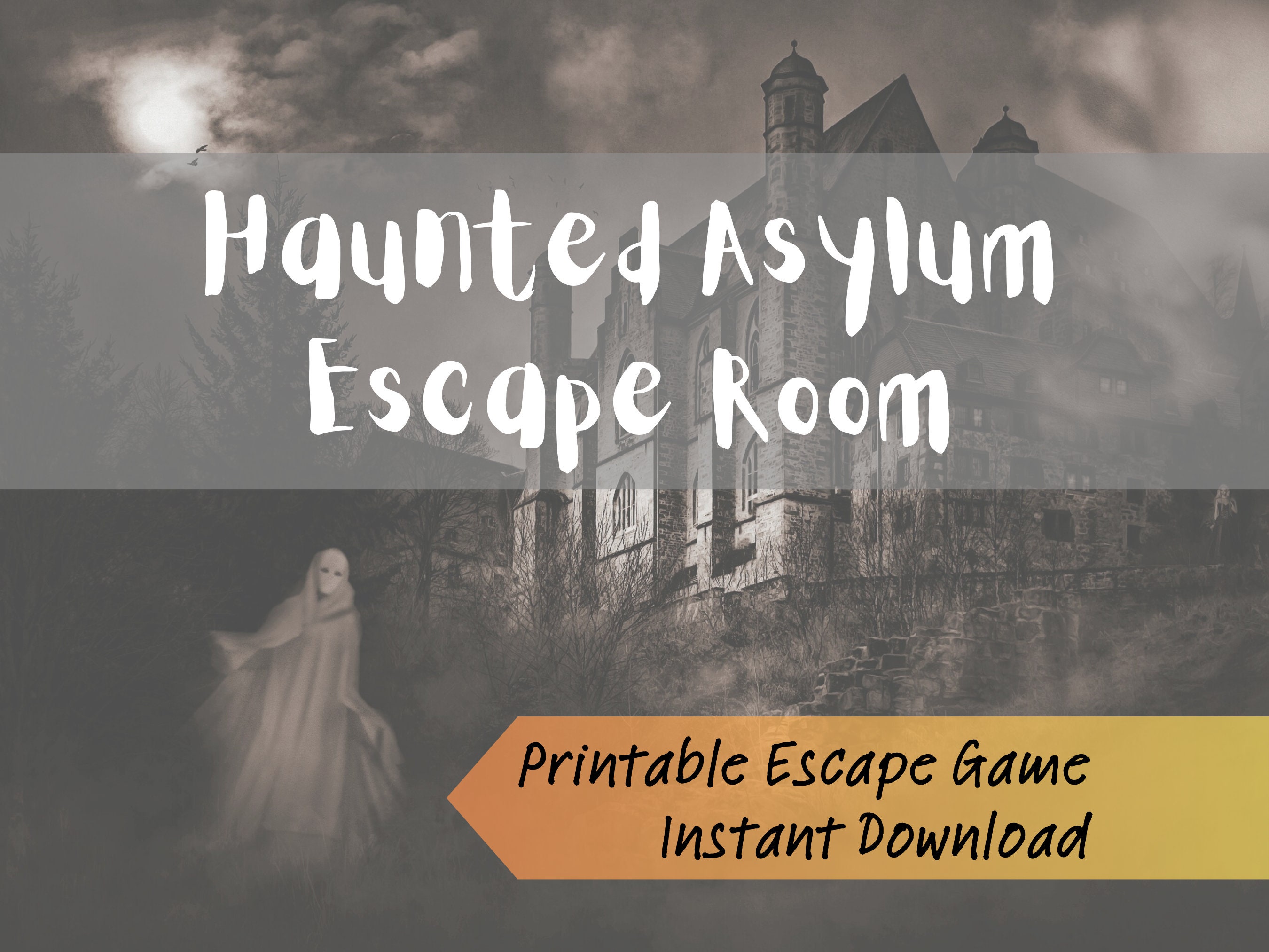 Haunted Asylum Escape Room Printable Escape Game for Kids Tweens Teens ...