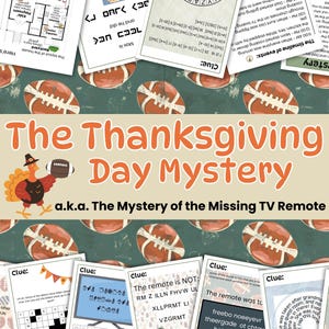 Thanksgiving Scavenger Hunt for Kids, Thanksgiving Escape Room Game for ...