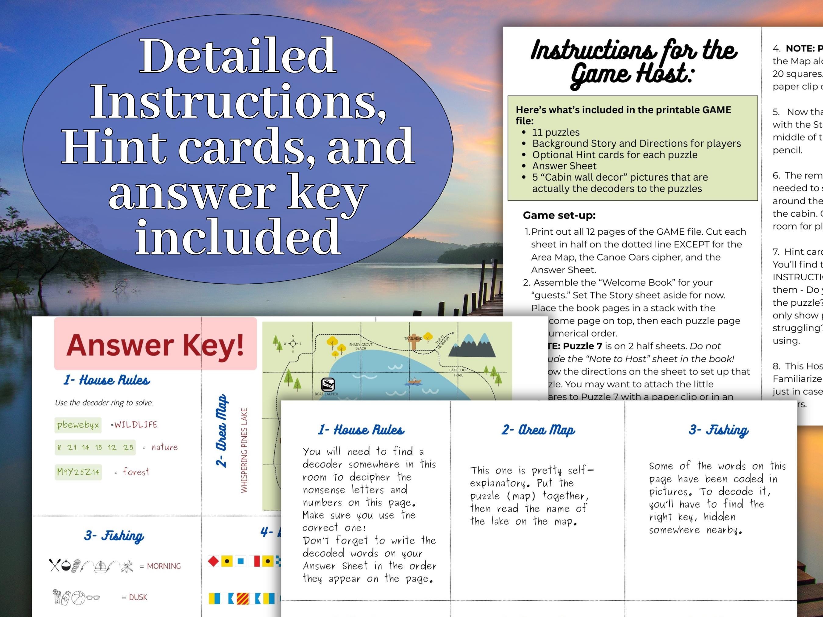 Summer Escape Room for Teens, Printable Escape Room Kit, Escape Game ...