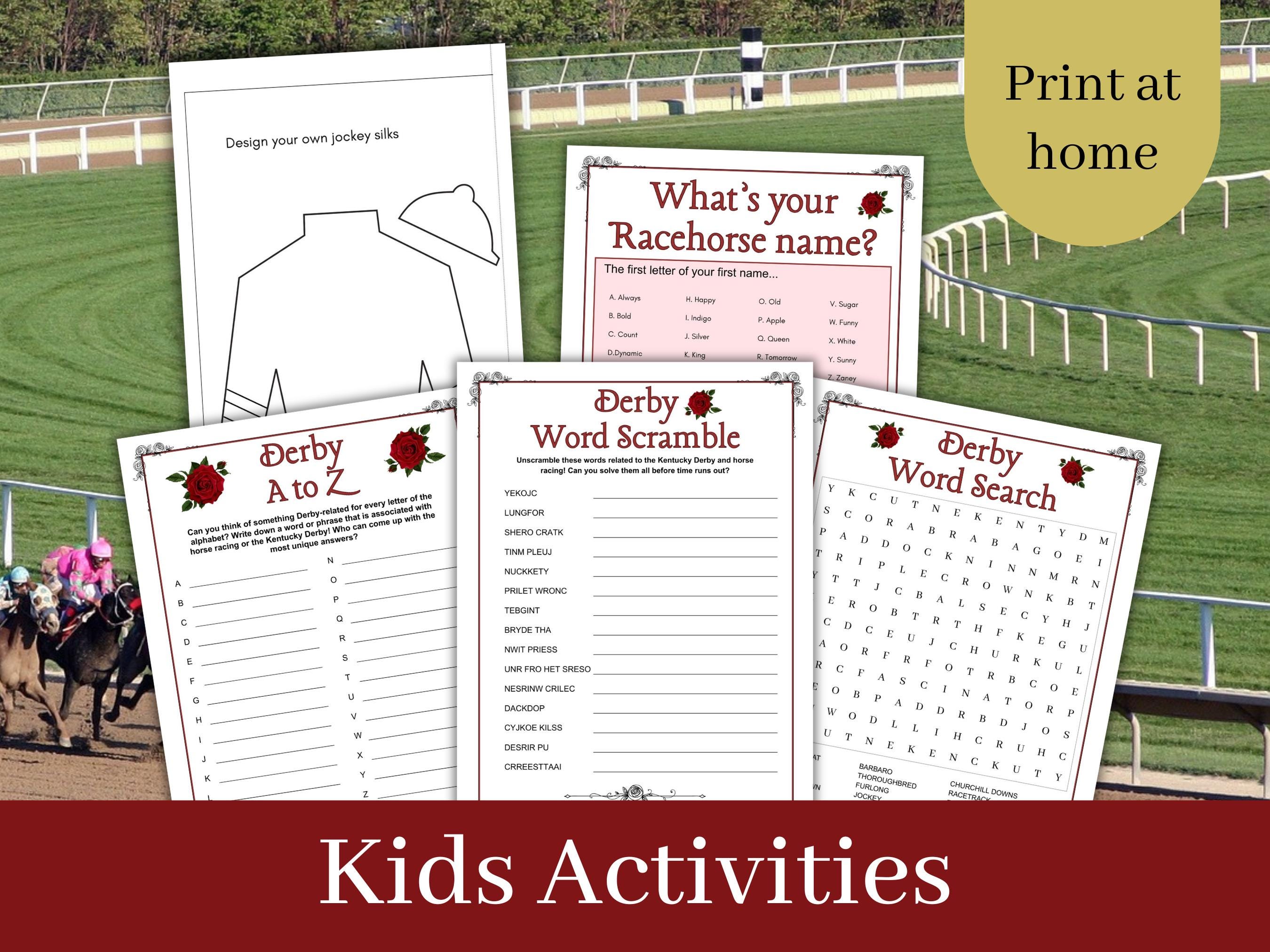 Printable Kentucky Derby Party Games 2025, Derby Party Games Bundle, 12 ...