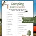 Camping Scavenger Hunt, Nature Scavenger Hunt for Kids, Printable ...