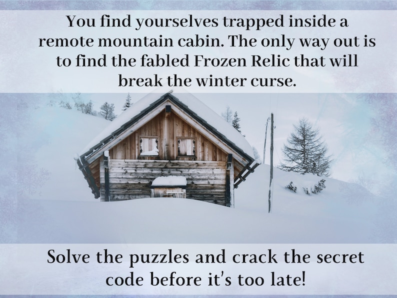 Winter Escape Room for Teens Tweens, Printable Escape Room Kit, Escape ...