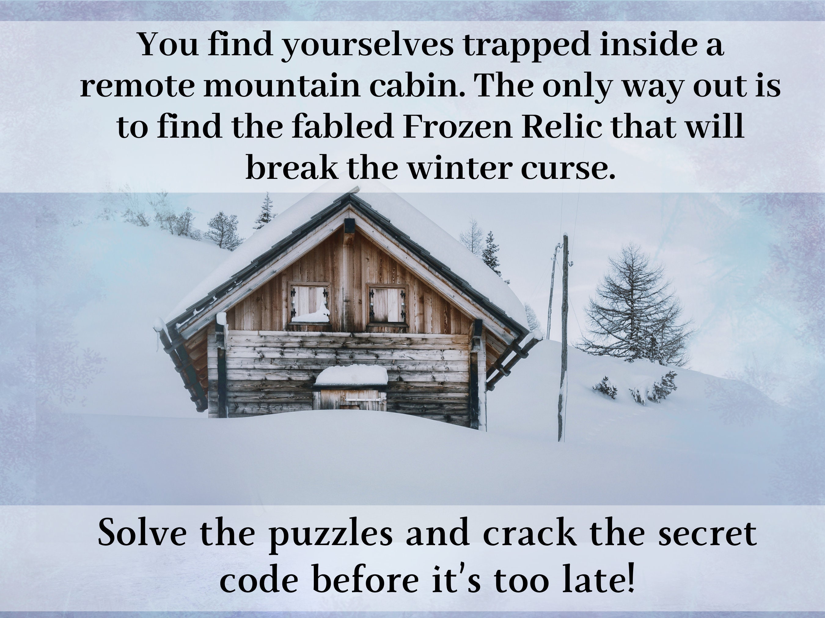 Winter Escape Room for Teens Tweens, Printable Escape Room Kit, Escape ...