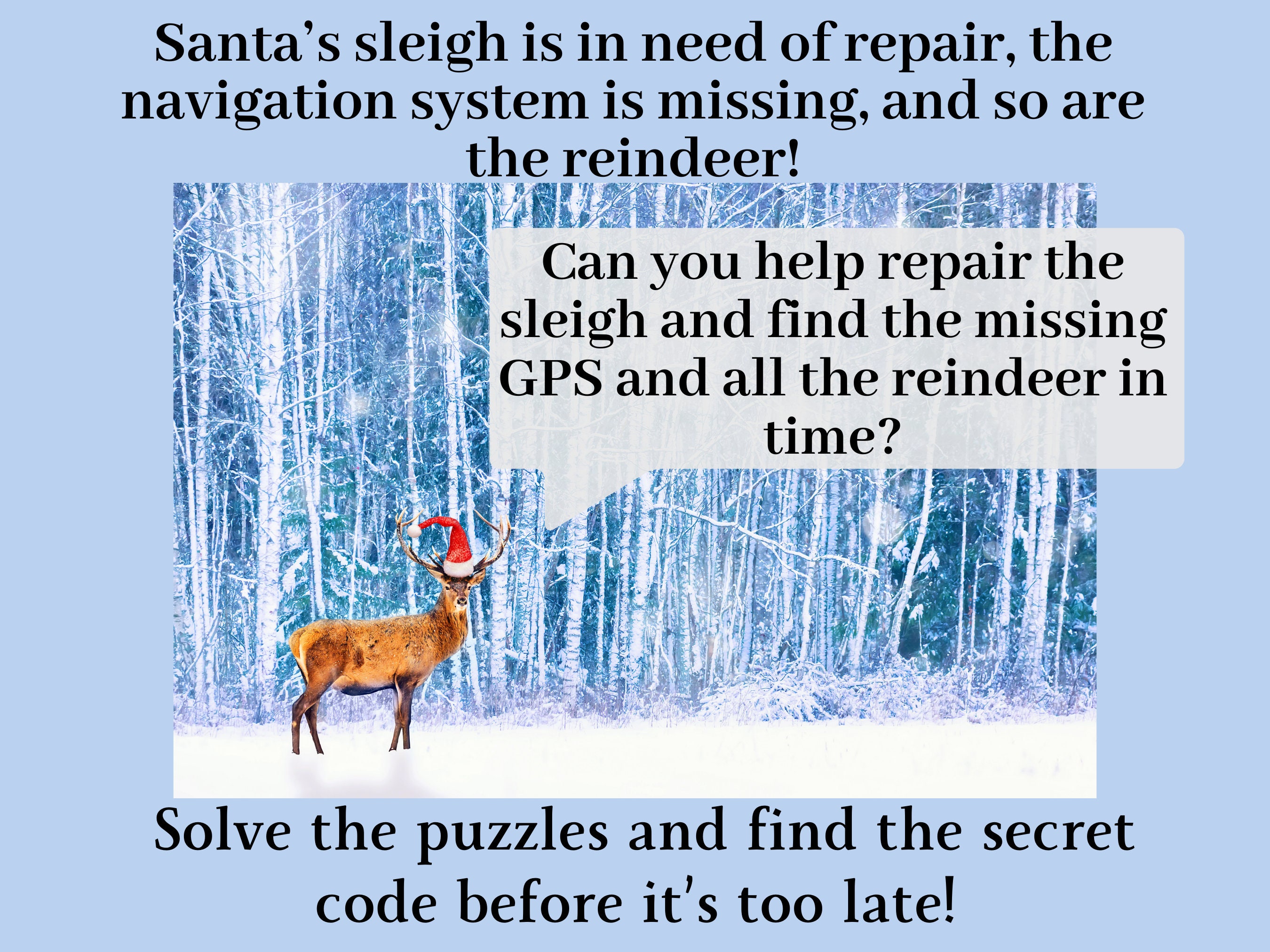 Christmas Escape Room, Printable Escape Room Kit, Christmas Escape for ...