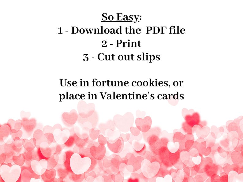 Valentines Fortune Cookie Messages, Printable Fortunes for Valentine's ...