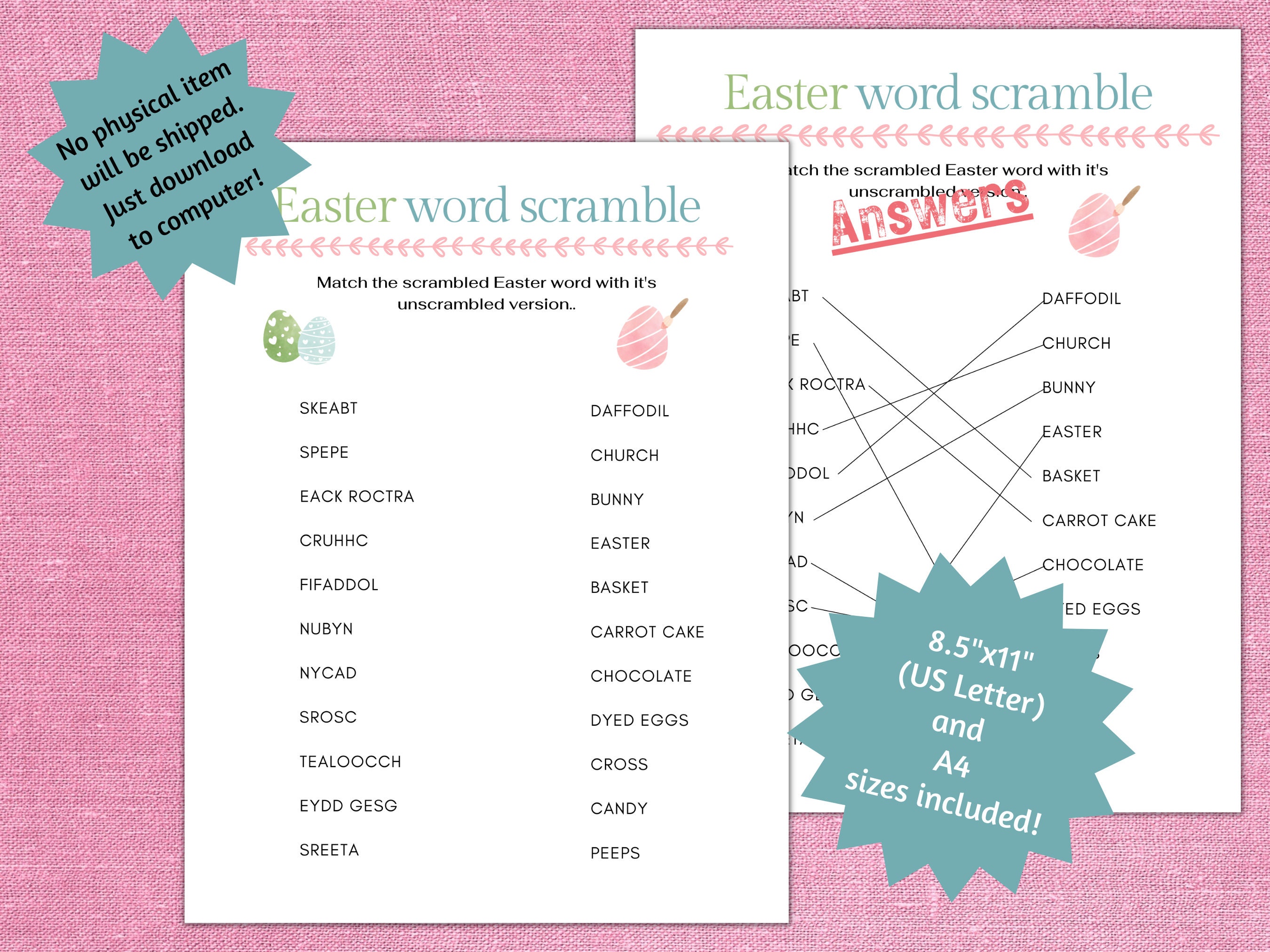 Easter Games Printable, Easter Activities for Kids, Easter Scavenger ...