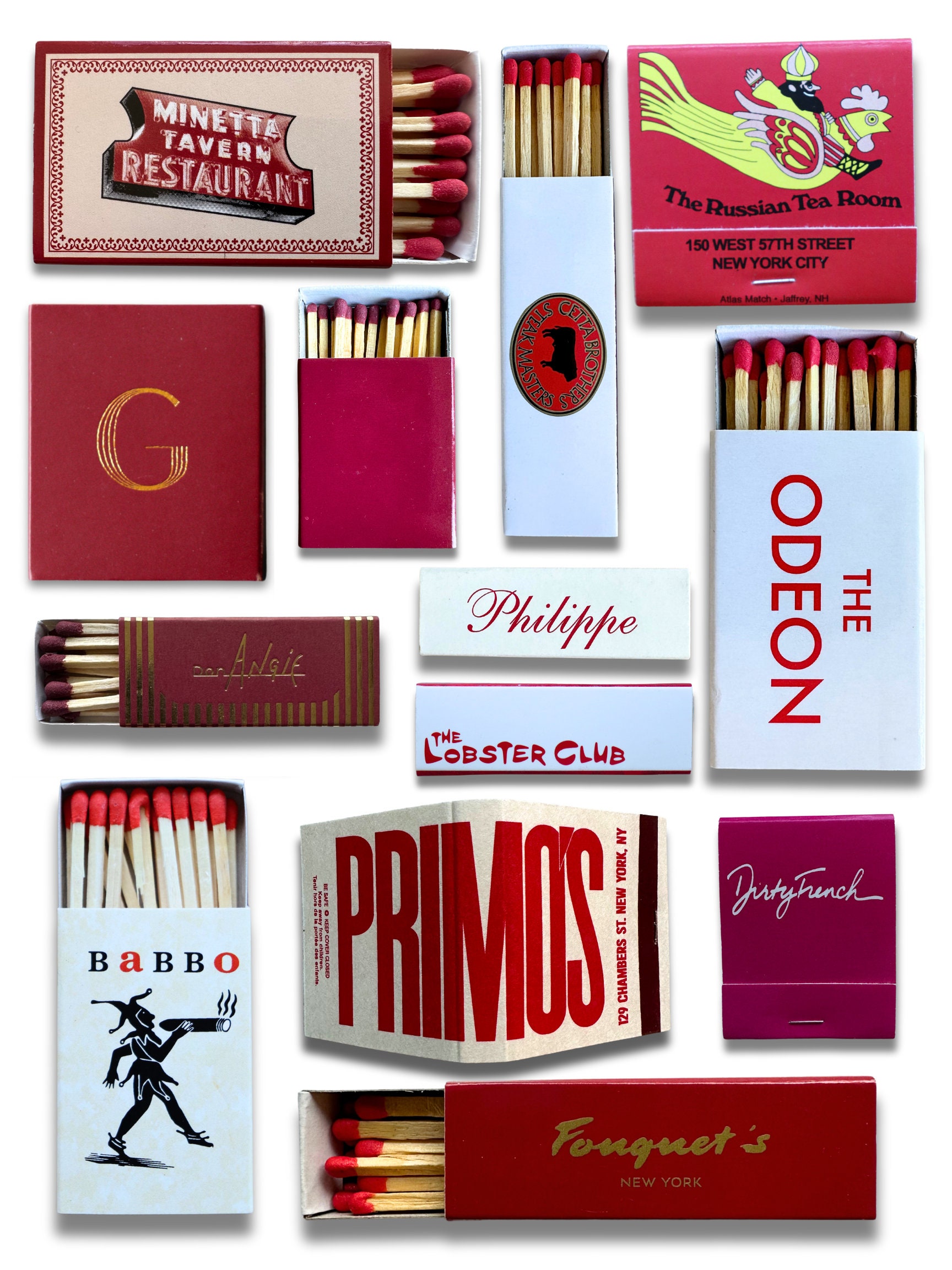 Framed Matchbook Print red With black Frame Size Small 12x16 - Etsy