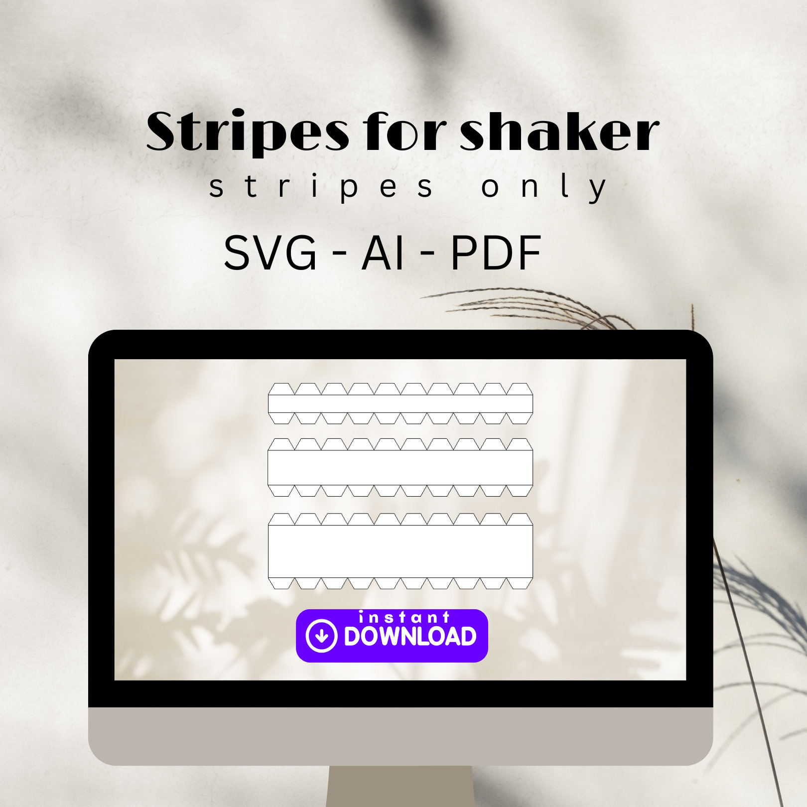 Stripes SVG PDF AI for Shaker - Stripes Only - - Etsy