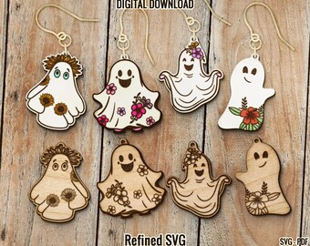 Halloween Earrings Bundle Glowforge Tested Designs Earring - Etsy