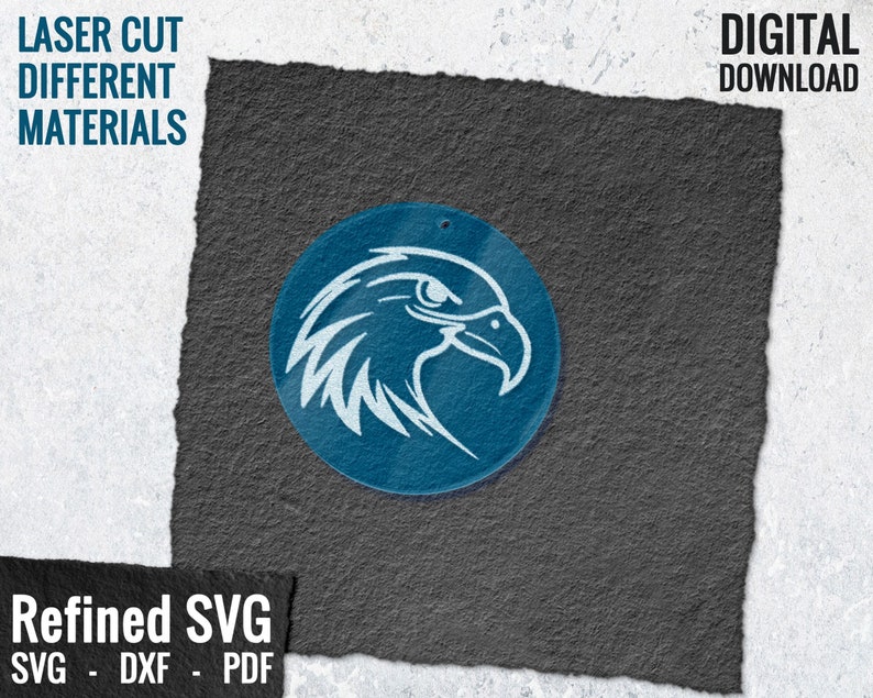 Eagle Earring SVG: Laser Cut Files, Keychain Design (digital Download ...