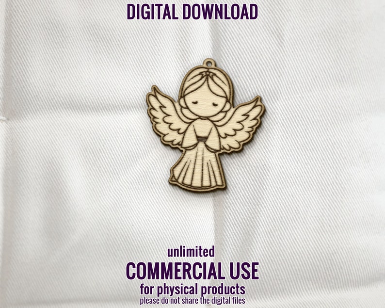 Christmas Angel Earring SVG: Wood & Acrylic Cut File (digital Download ...