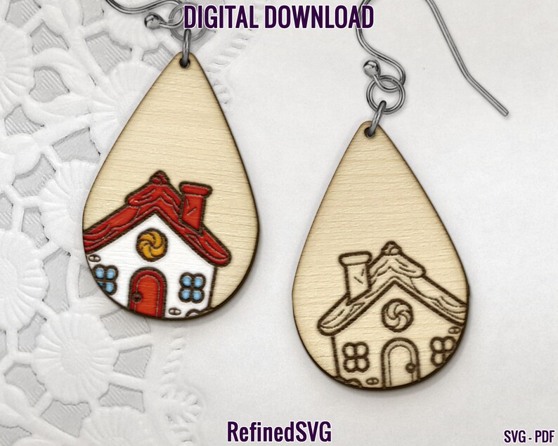 Winter and Christmas Earring SVG Bundle, 16 Christmas Earring Files ...